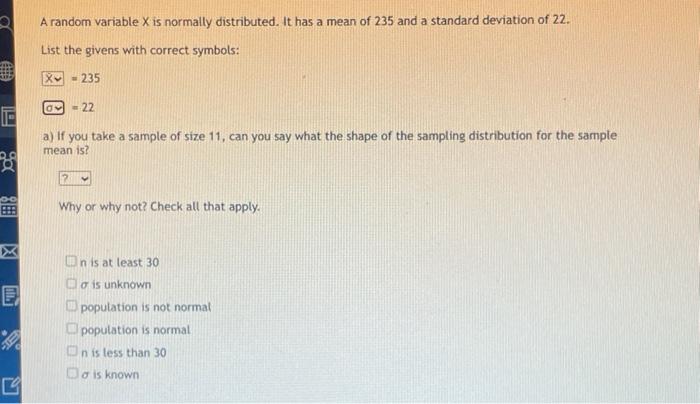 Solved A random variable X is normally distributed. It has a | Chegg.com