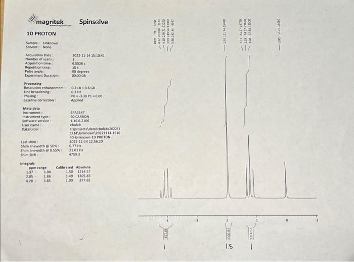 Solved please complete NMR and show work asap | Chegg.com Solved please complete NMR and show work asap | Chegg.com