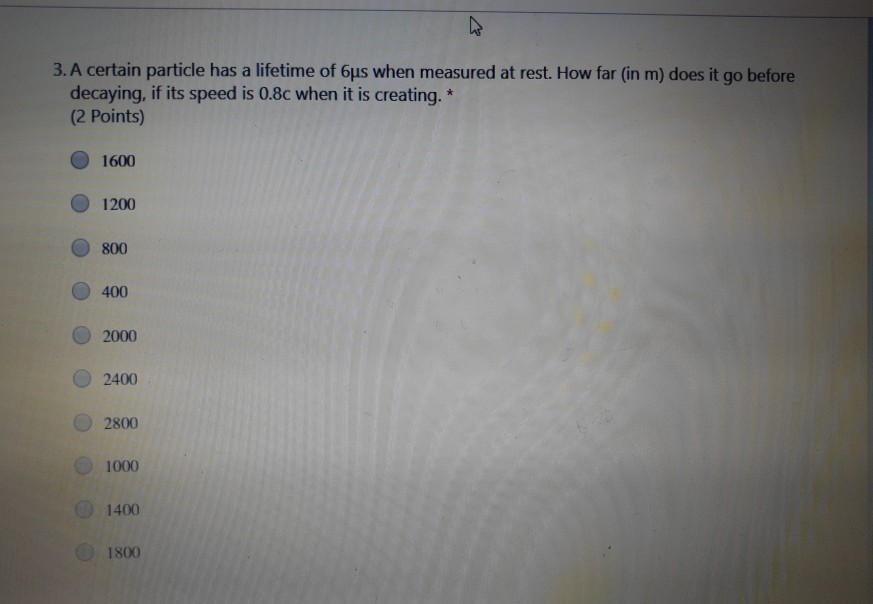 Solved 3. A certain particle has a lifetime of us when | Chegg.com