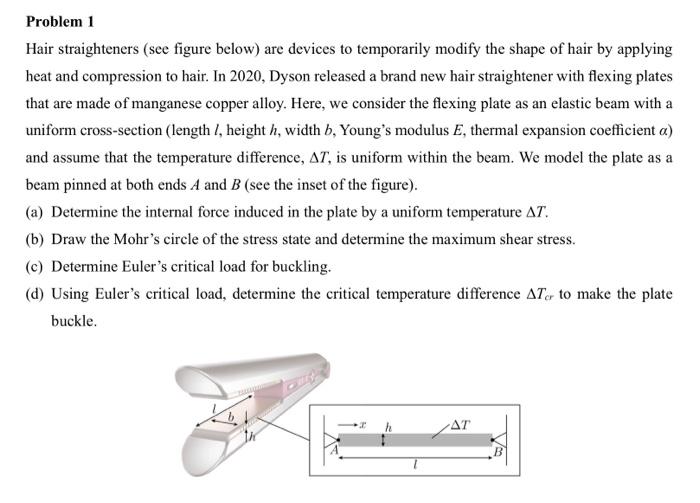 Hair straighteners (see figure below) are devices to | Chegg.com