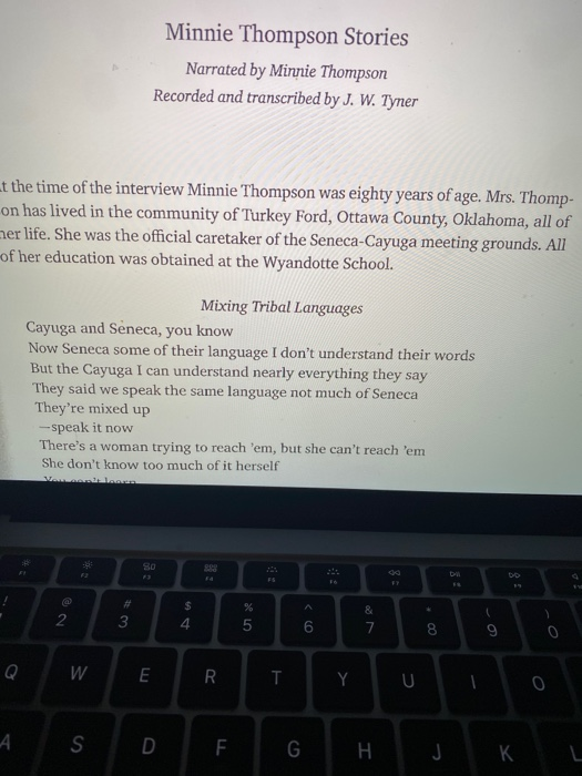 Minnie Thompson Stories Narrated by Minnie Thompson | Chegg.com