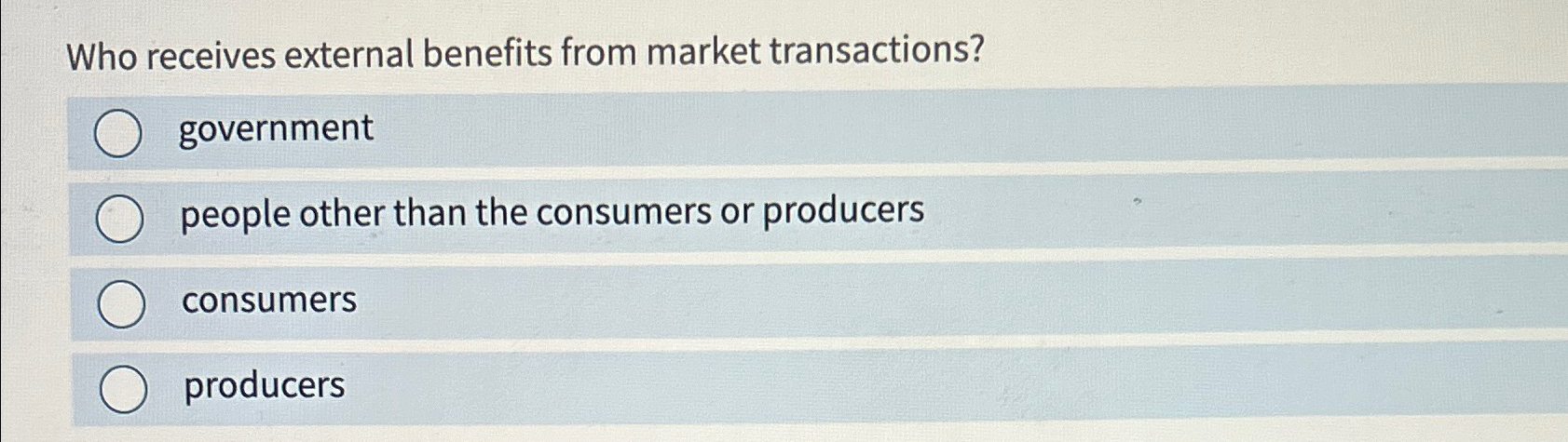 Solved Who receives external benefits from market | Chegg.com
