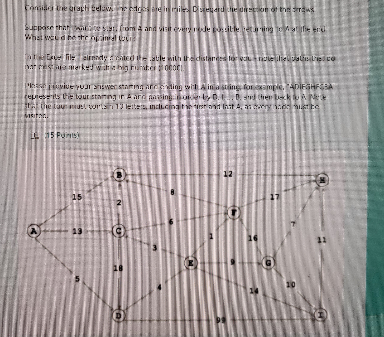 Solved start and end with A. ﻿need all nodes included please | Chegg.com