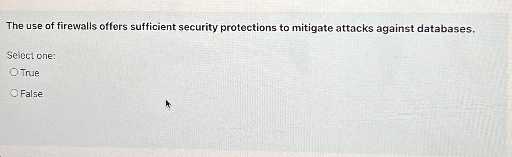 Solved The use of firewalls offers sufficient security | Chegg.com