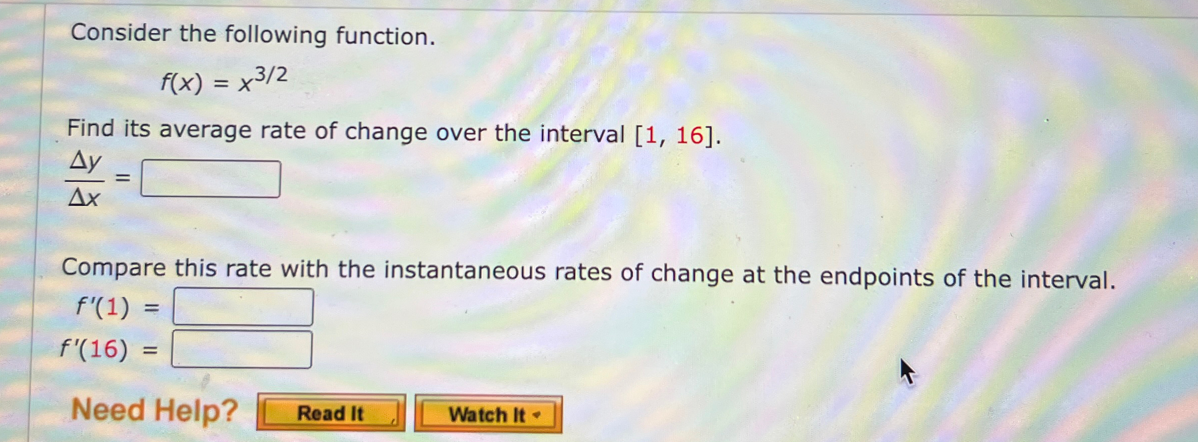 Solved Consider the following function.f(x)=x32Find its | Chegg.com