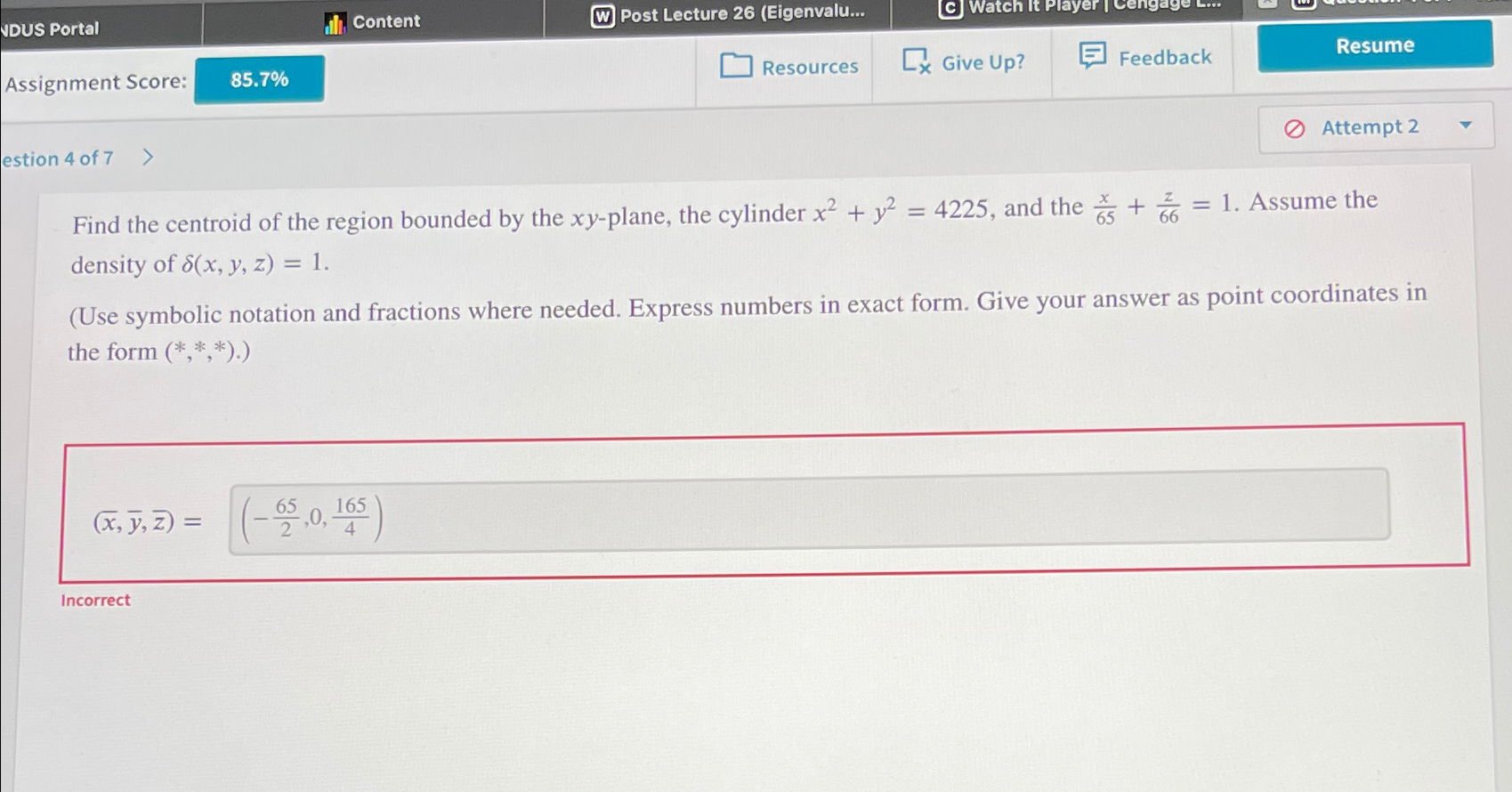 vDUS PortalContentPost Lecture | Chegg.com