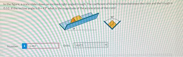 Solved In the figure, a crate slides down an inclined | Chegg.com