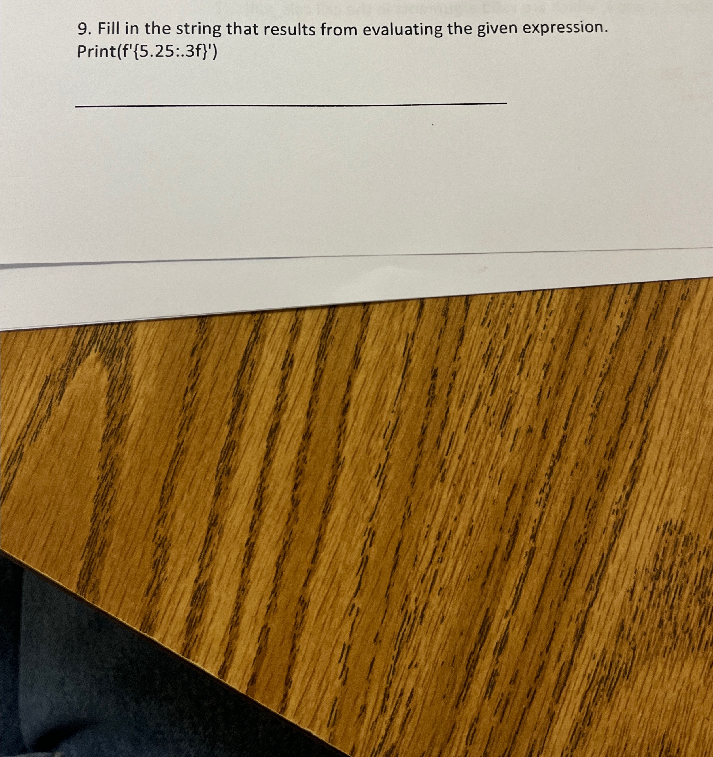 Solved Fill in the string that results from evaluating the | Chegg.com