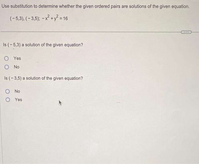 Solved Use substitution to determine whether the given | Chegg.com
