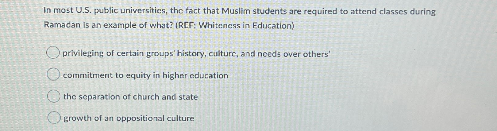 Solved In most U.S. ﻿public universities, the fact that | Chegg.com