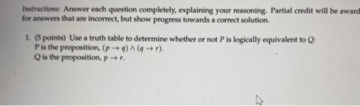 Solved SECTION I: TRUE/FALSE Instructions: Indicate each | Chegg.com