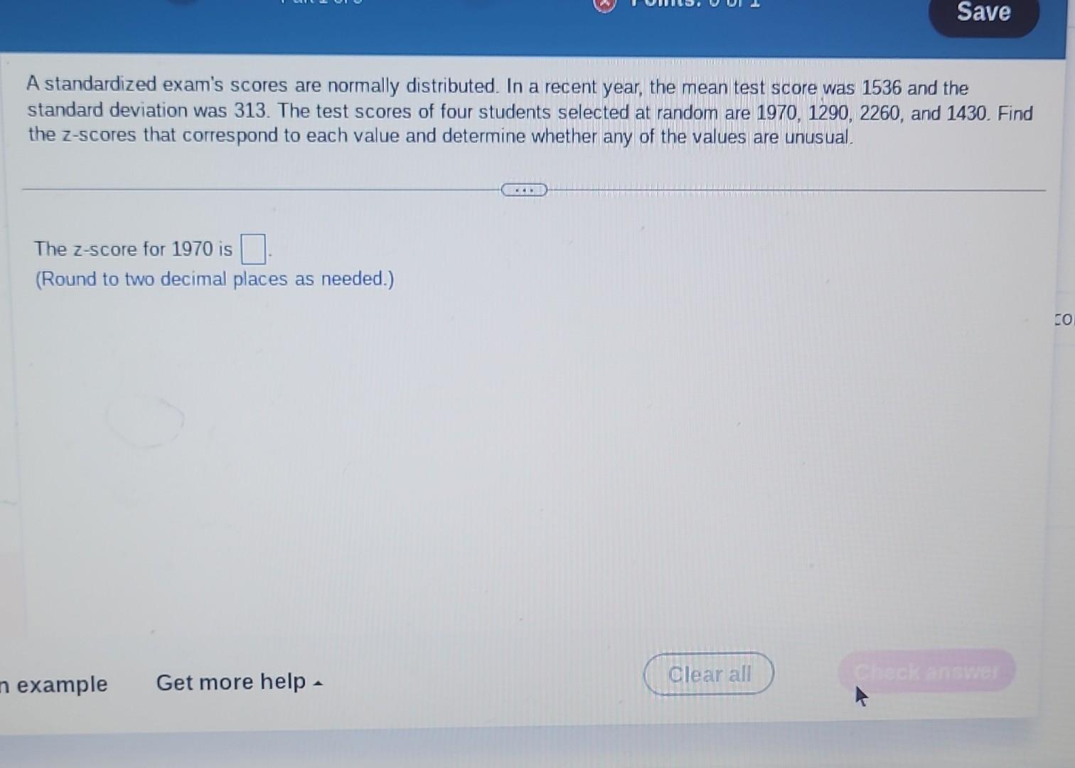 Solved A standardized exam's scores are normally | Chegg.com