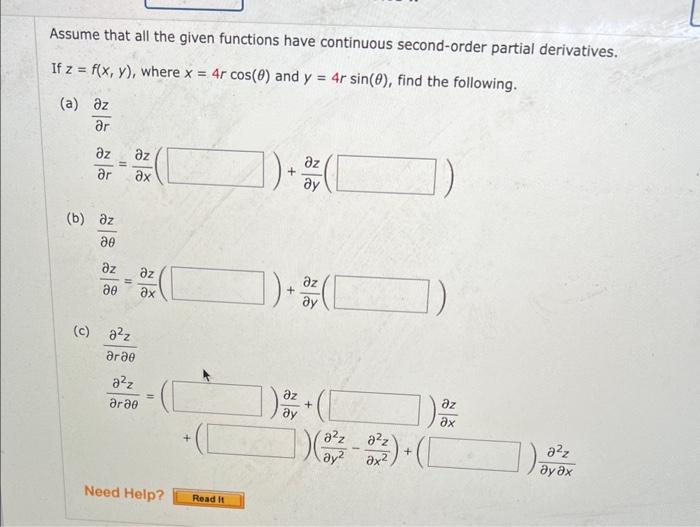 Solved Assume that all the given functions have continuous | Chegg.com