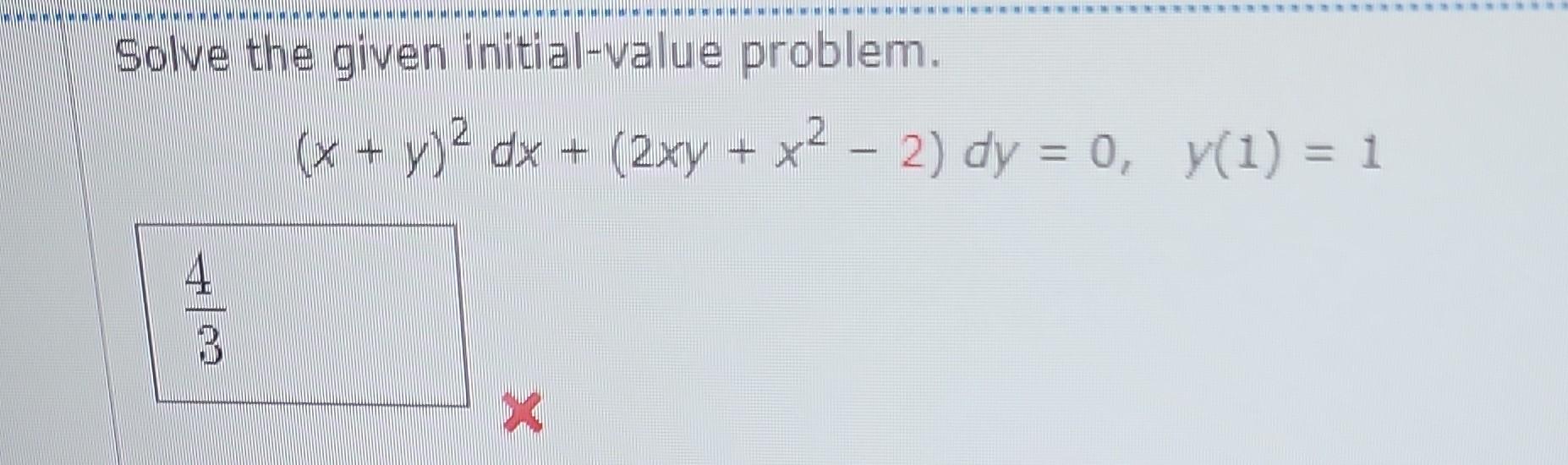 Solved Solve the given initial-value problem. | Chegg.com