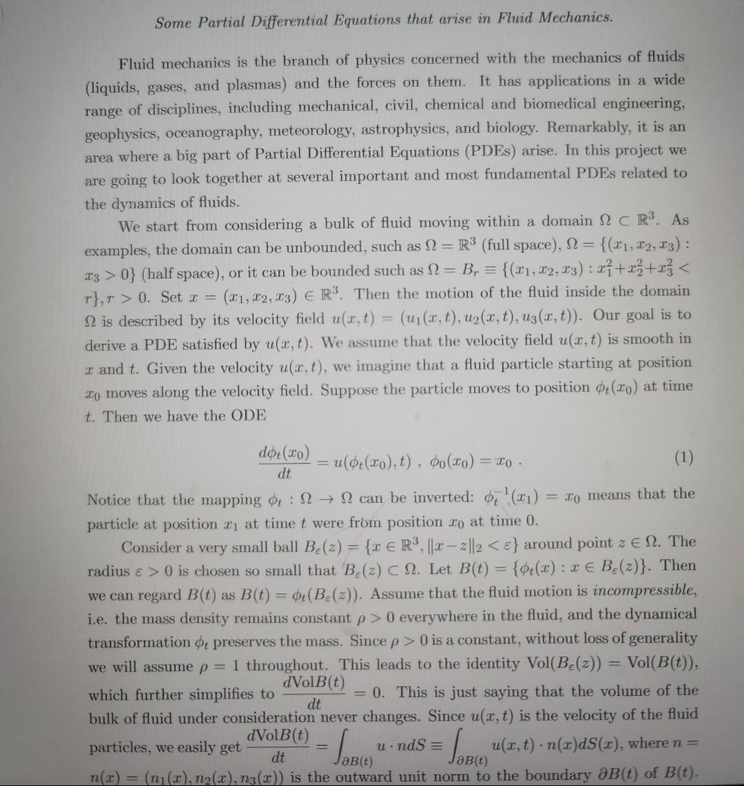 Solved Problem 3. We consider the Navier-Stokes equation in | Chegg.com