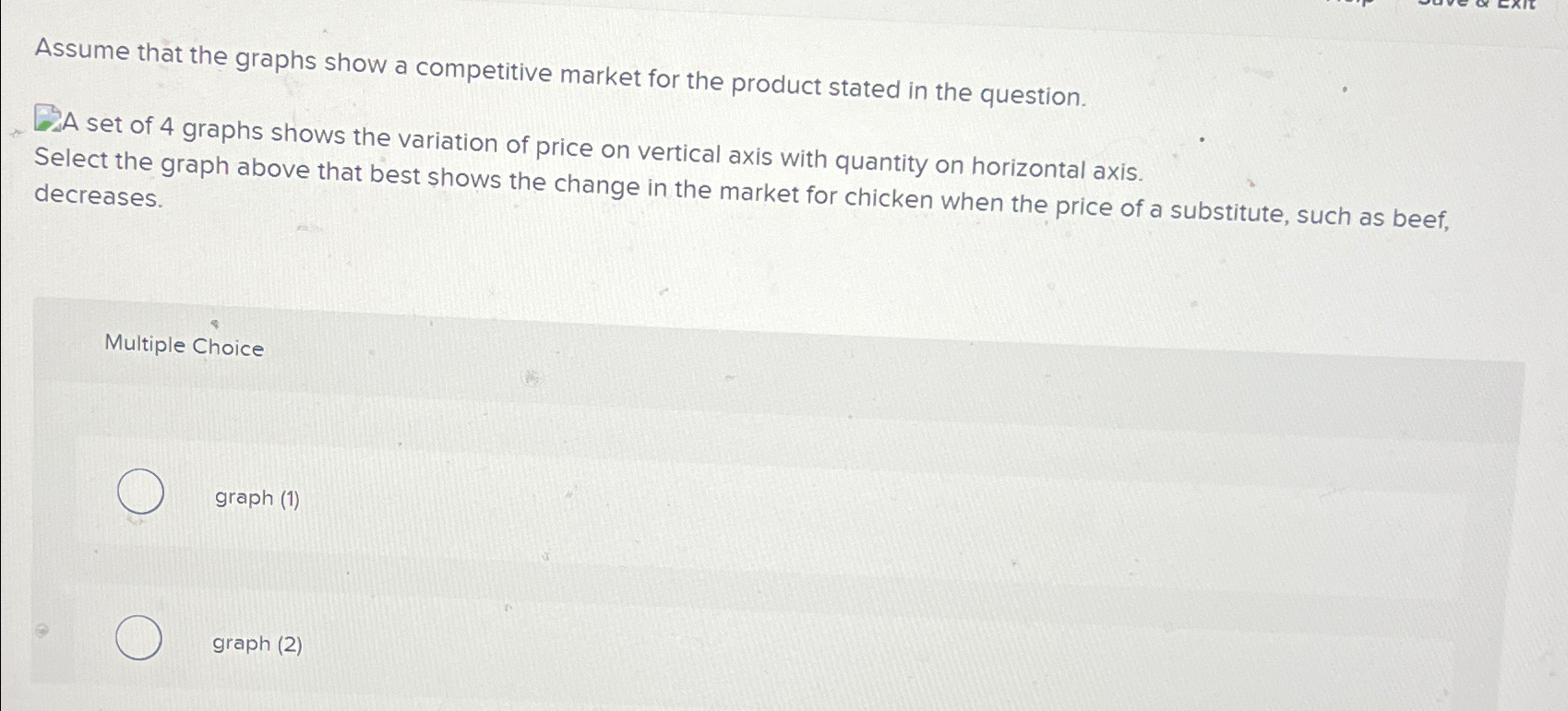 Solved Assume that the graphs show a competitive market for | Chegg.com