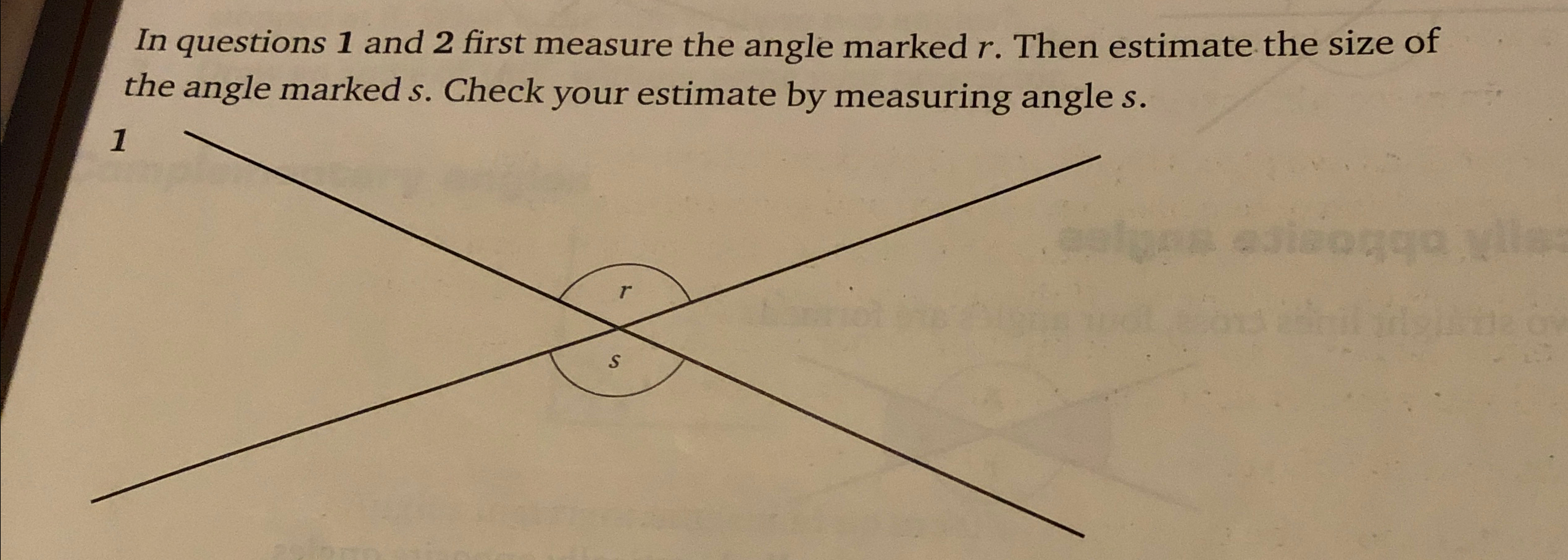 Solved In questions 1 ﻿and 2 ﻿first measure the angle marked | Chegg.com