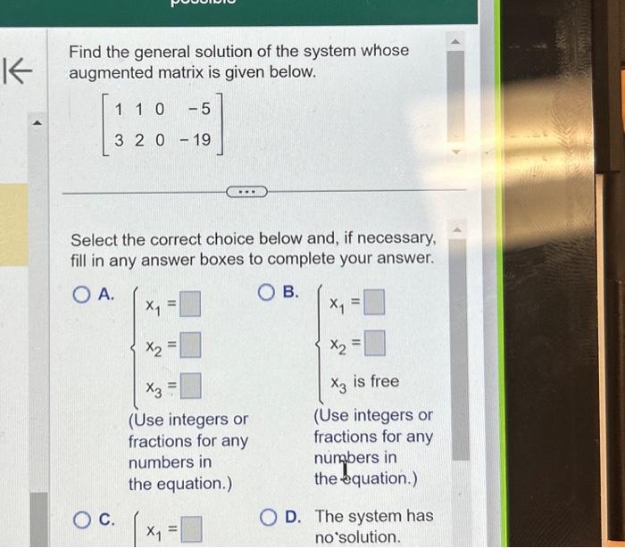 Solved K Find the general solution of the system whose | Chegg.com