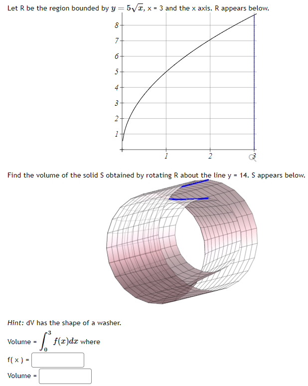 Solved Let R be the region bounded by y= 5x2 ,x=3 ﻿and the | Chegg.com