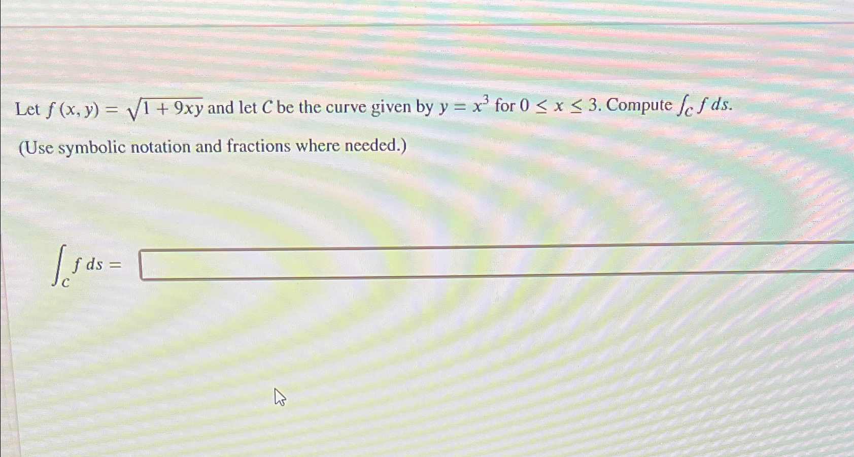 Solved Let f(x,y)=1+9xy2 ﻿and let C ﻿be the curve given by | Chegg.com