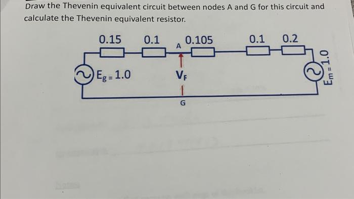 Solved Draw the Thevenin equivalent circuit between nodes A | Chegg.com