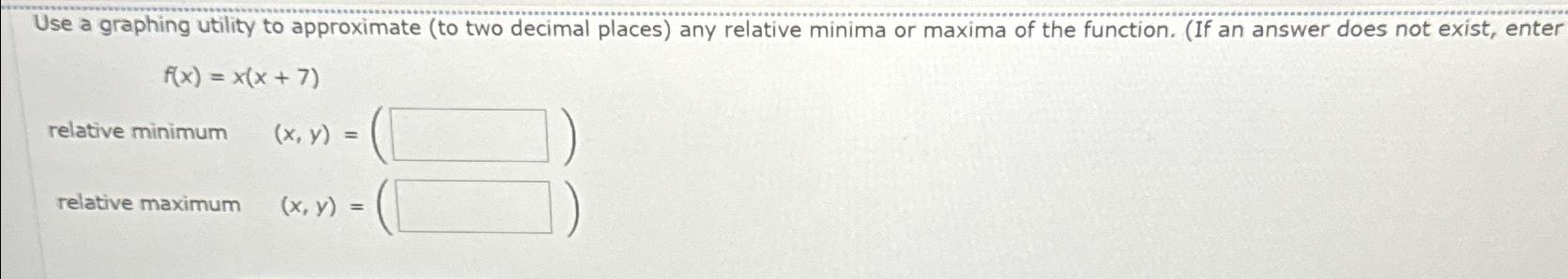 Solved Use a graphing utility to approximate (to two decimal | Chegg.com