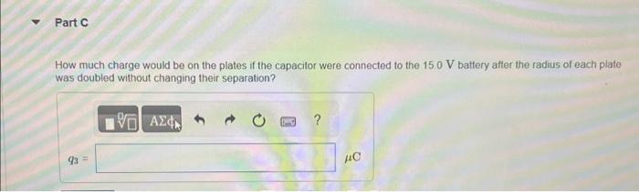 Solved What is the charge on each plate?A 10.0μF | Chegg.com