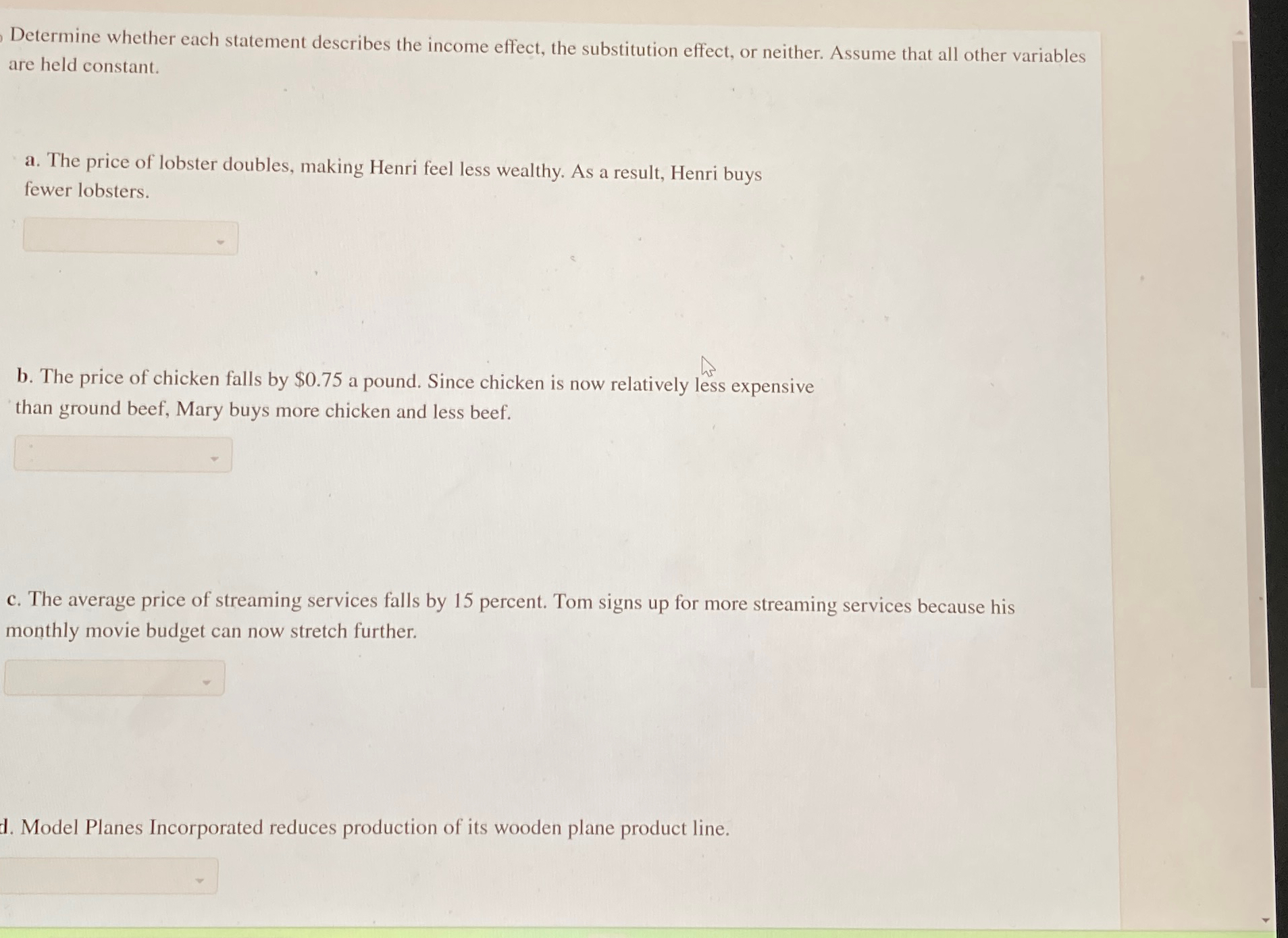 Solved Determine whether each statement describes the income | Chegg.com