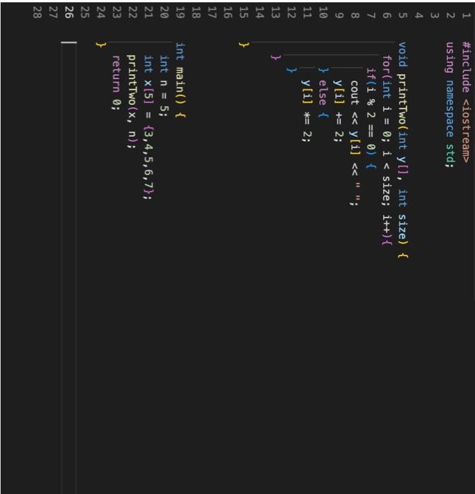 Solved Answer the code outputs is 3 5 7 which is perfectly | Chegg.com