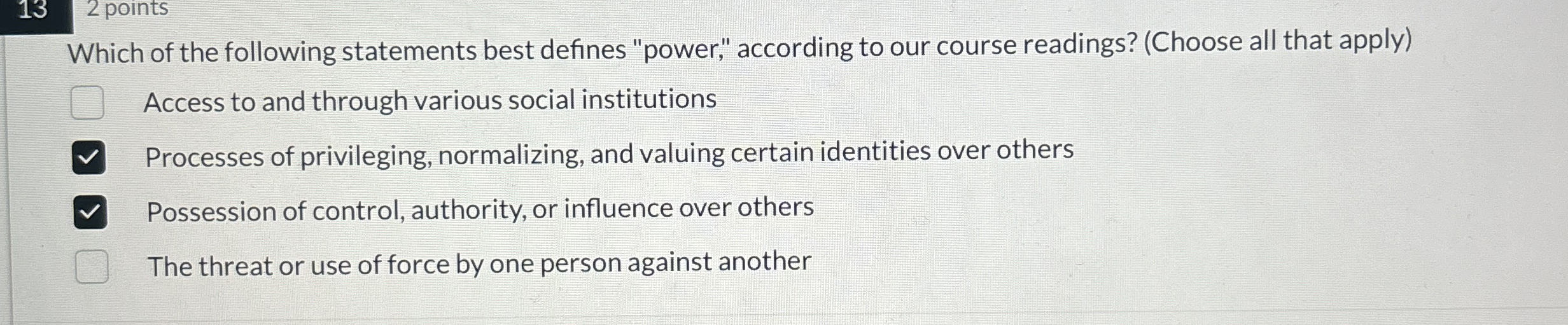 Solved 132 ﻿pointsWhich of the following statements best | Chegg.com