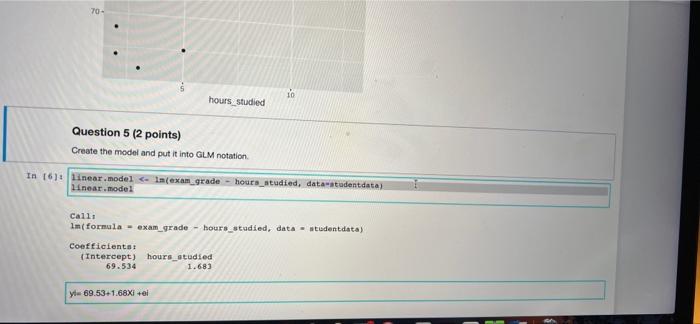 Solved Create the model and put it into GLM notation (with | Chegg.com