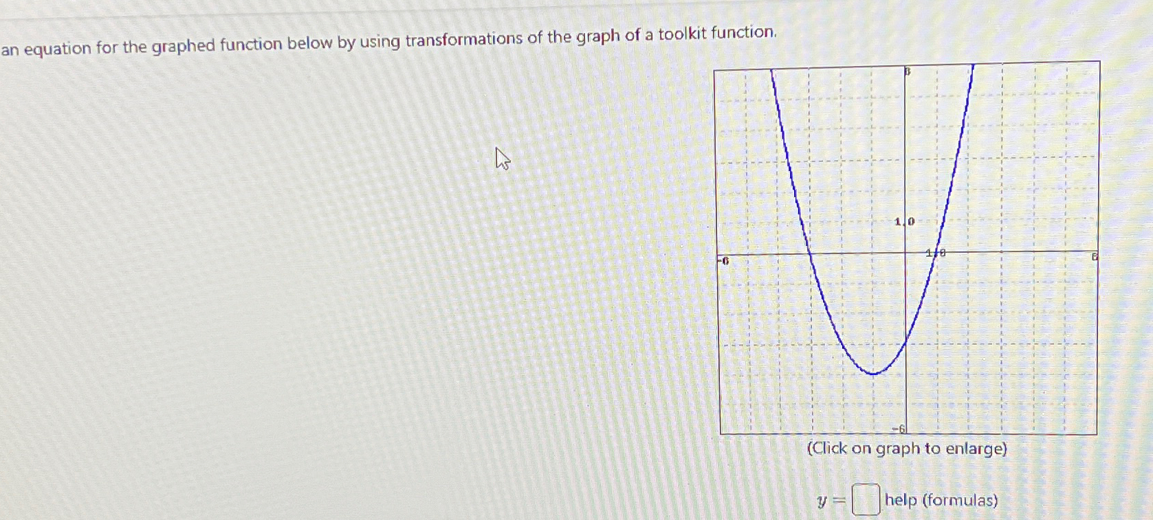 Solved an equation for the graphed function below by using | Chegg.com