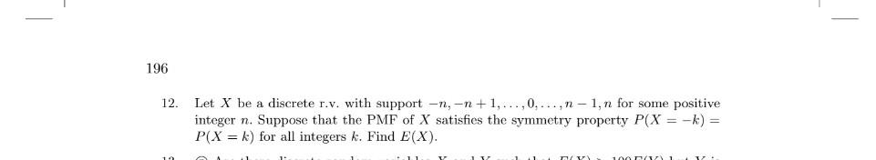 Solved 12. Let X be a discrete r.v. with support | Chegg.com