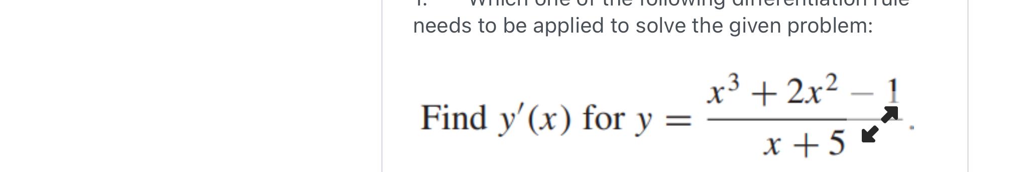 Solved needs to be applied to solve the given problem:Find | Chegg.com