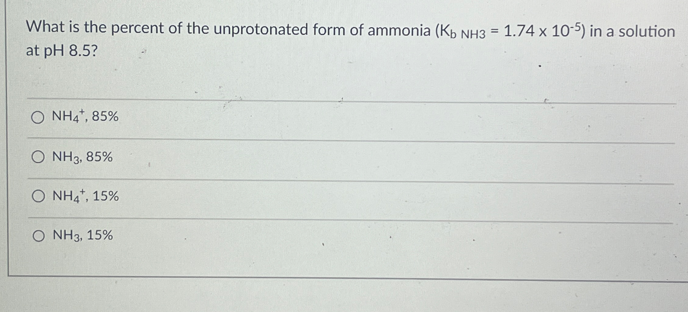 Solved What is the percent of the unprotonated form of | Chegg.com