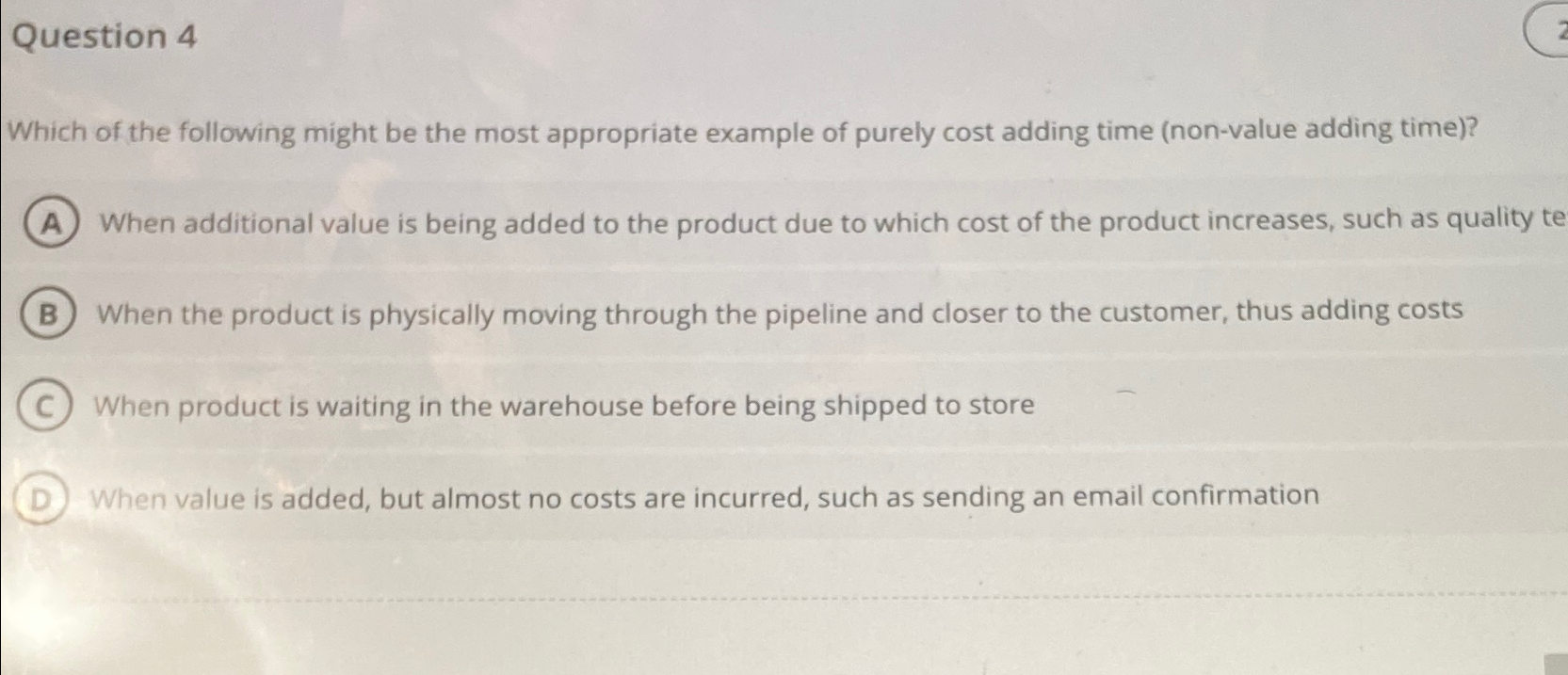 Solved Question 4Which of the following might be the most | Chegg.com