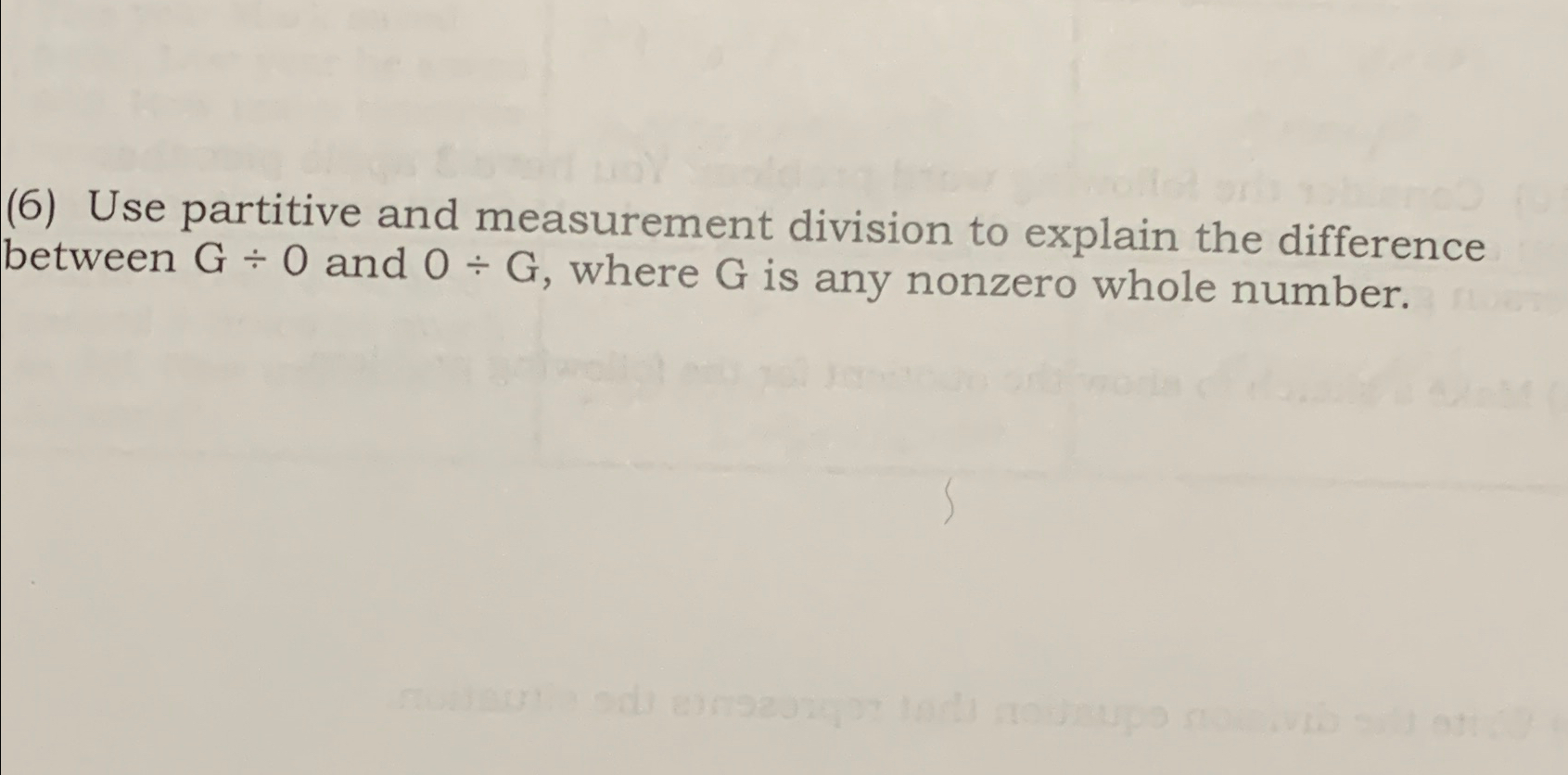 Solved (6) ﻿Use partitive and measurement division to | Chegg.com