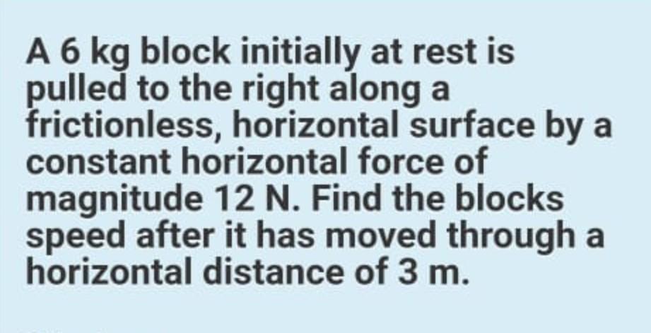 Solved A 6 kg block initially at rest is pulled to the right | Chegg.com