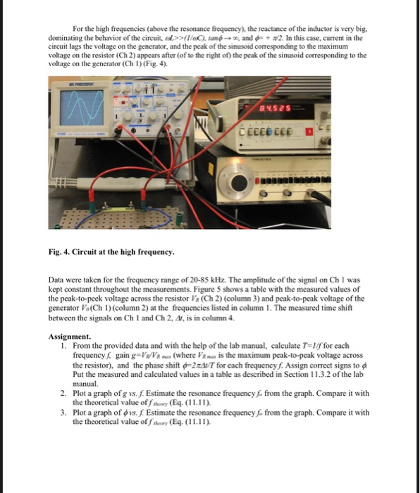 Solved Experiment. An RLC circuit was assembled according to | Chegg.com
