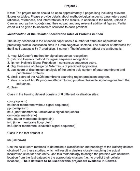 Solved Project 2 Note: The project report should be up to | Chegg.com