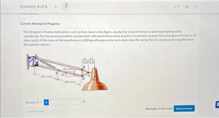 Solved The designers of lamp mechanisms, such as that shown | Chegg.com