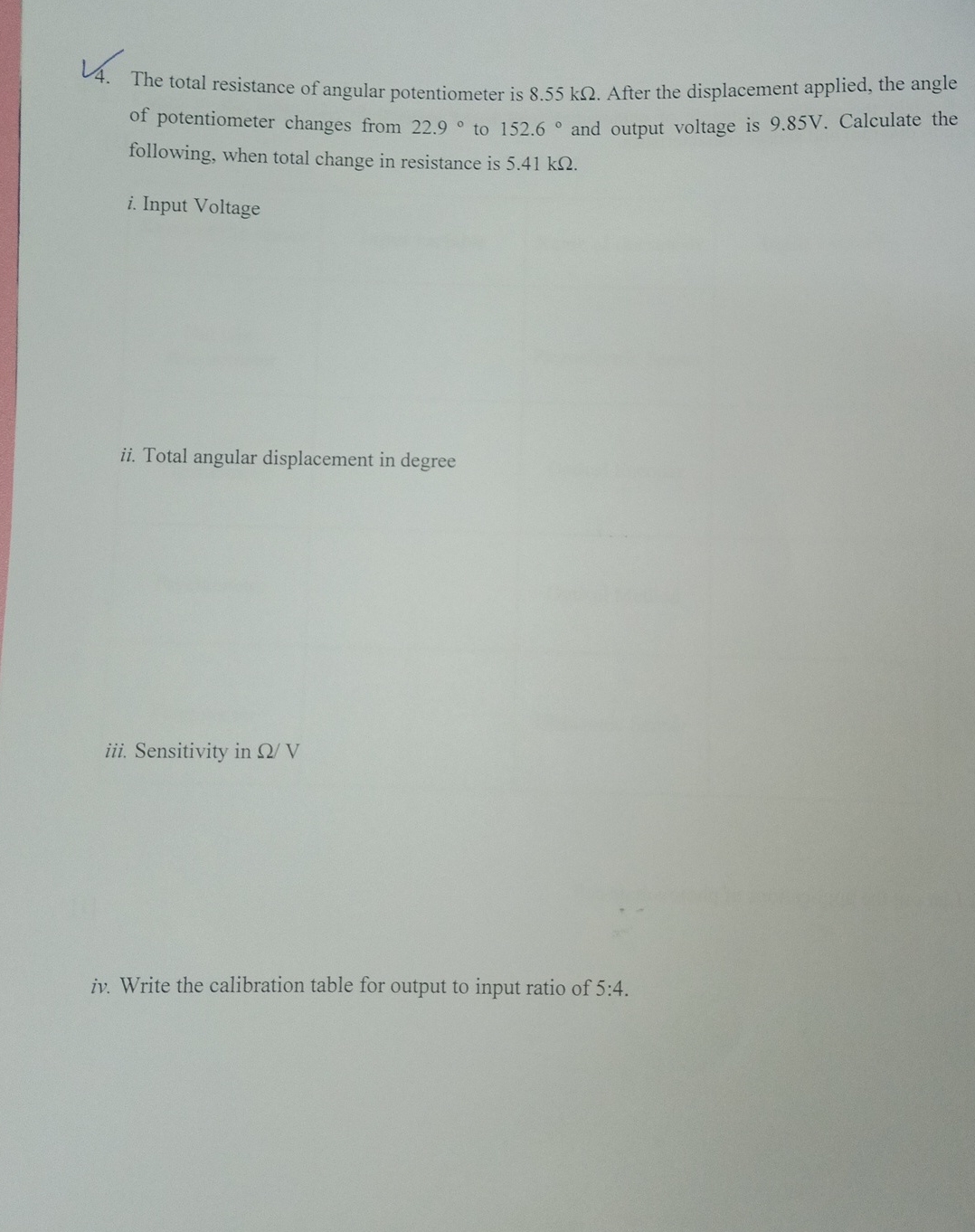 Solved The total resistance of angular potentiometer is | Chegg.com