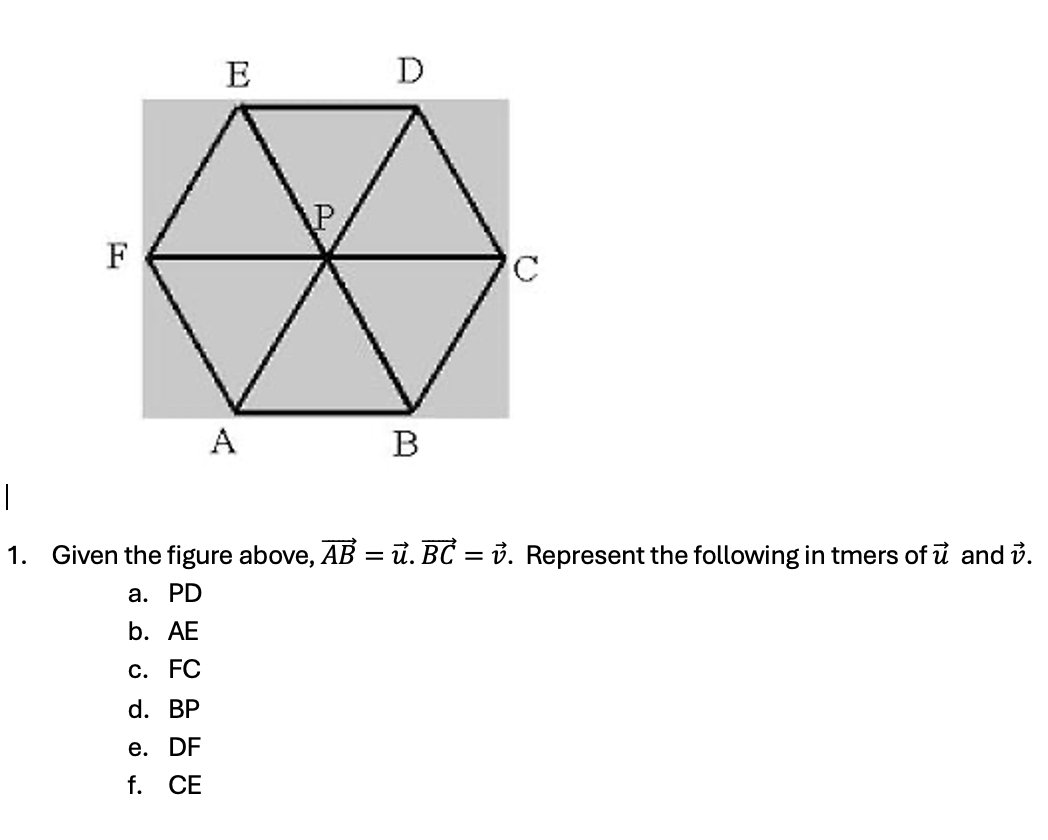 Solved Given the figure above, vec(AB)=vec(u). | Chegg.com
