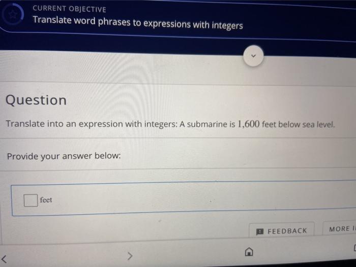 Solved CURRENT OBJECTIVE Translate word phrases to | Chegg.com