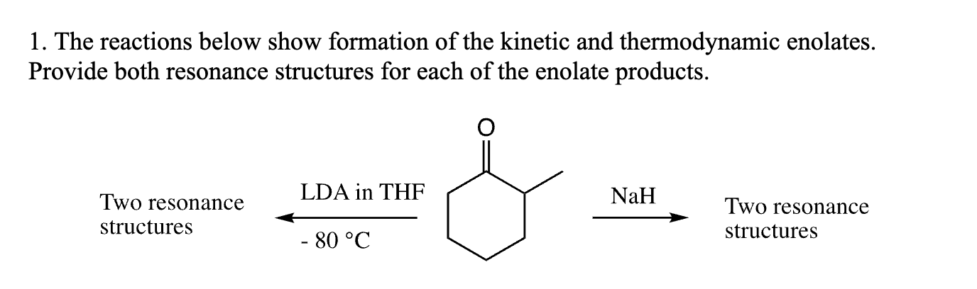 Solved The reactions below show formation of the kinetic and | Chegg.com