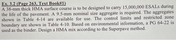 Ex. 3.2 (Page 263, Text Book#1) A 38-mm thick HMA | Chegg.com