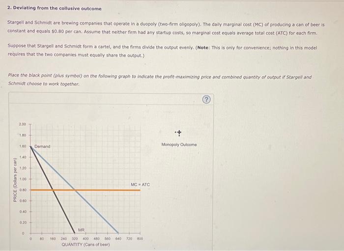 Solved 2. Deviating from the collusive outcome Stargell and | Chegg.com