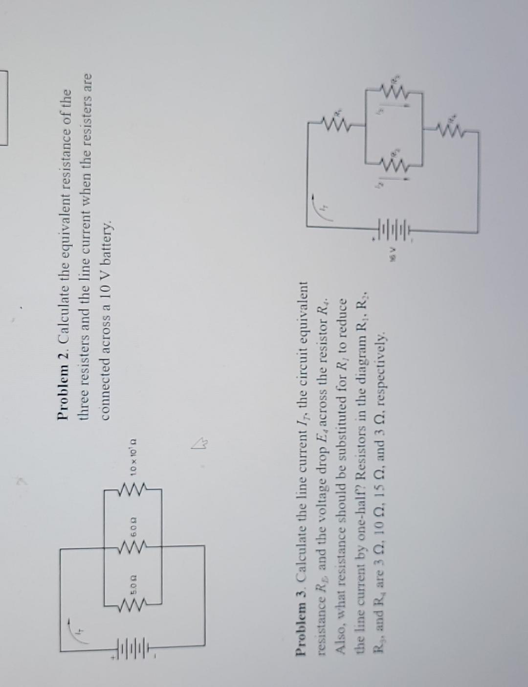Solved Problem 1. Determine the line current I and the | Chegg.com