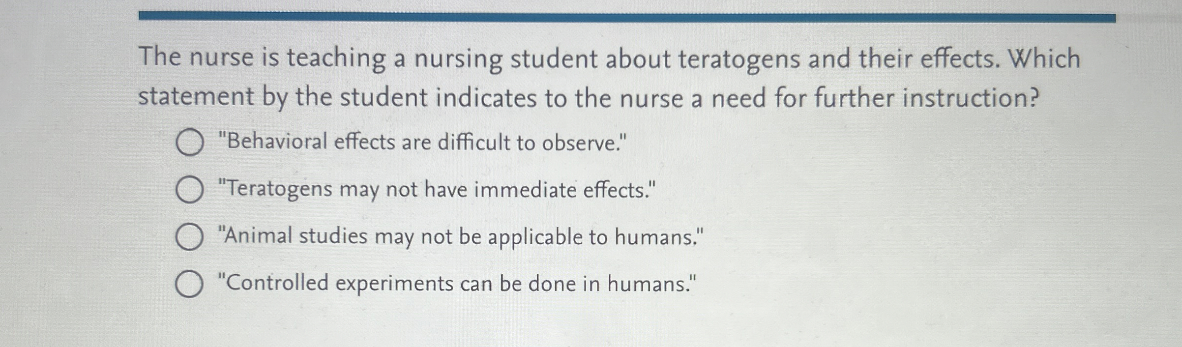Solved The nurse is teaching a nursing student about | Chegg.com