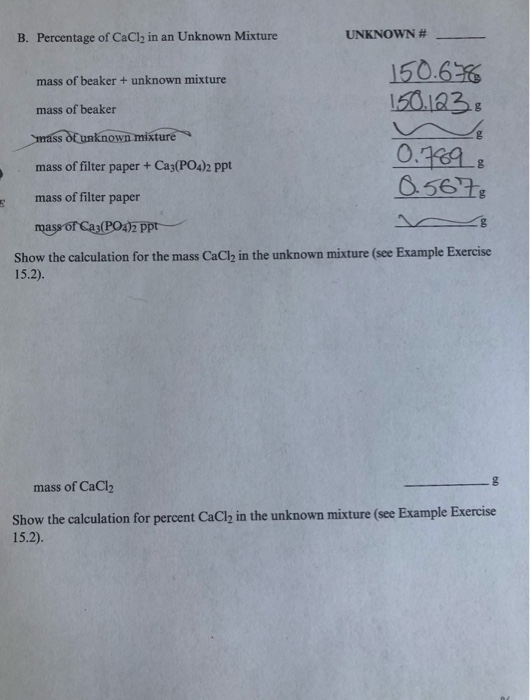 Solved EXPERIMENT 15 NAME SECTION DATE DATA TABLE A. Percent | Chegg.com